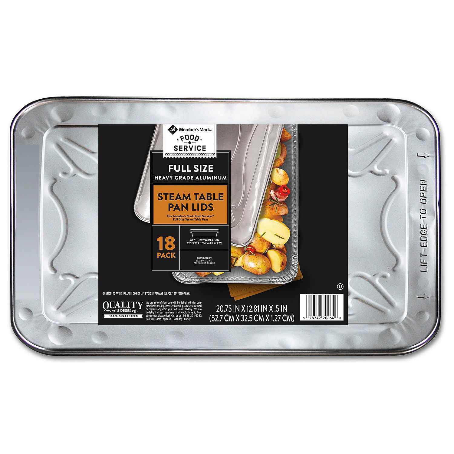 Buy Online Member's Mark Aluminum Steam Table Lids, Half Size (36 Ct ...