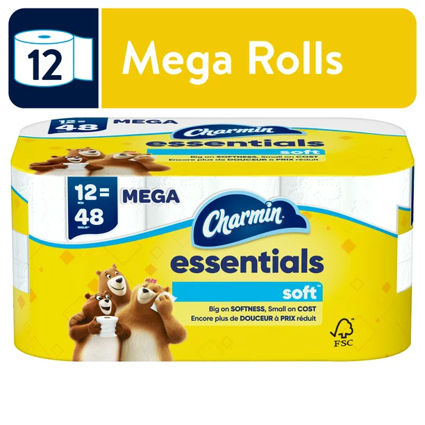 Buy Online Charmin Essentials Soft Toilet Paper, 12 Count | Kesar Grocery.