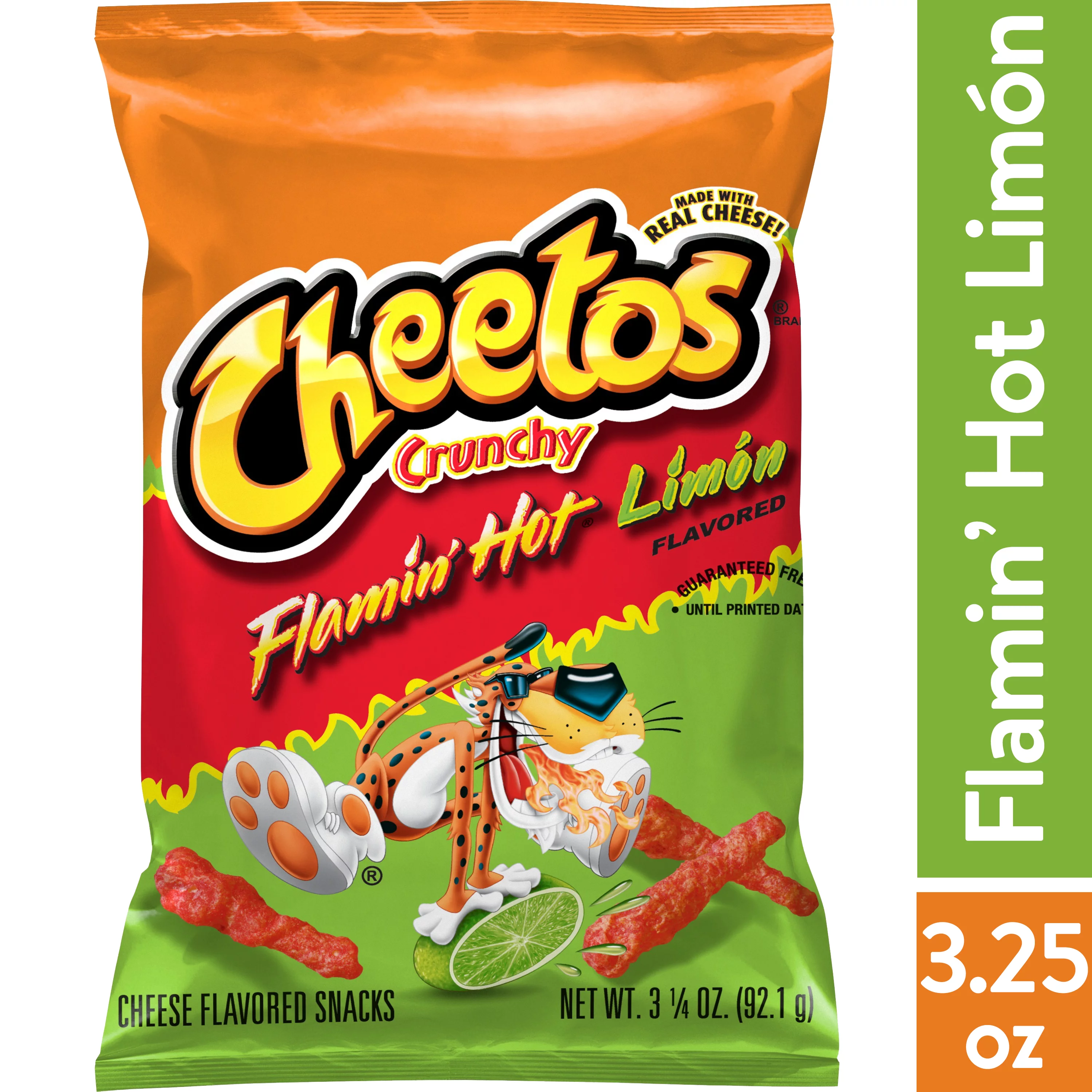 Buy Online Cheetos Crunchy Flamin' Hot Limon Cheese Flavored Snacks, 3. ...