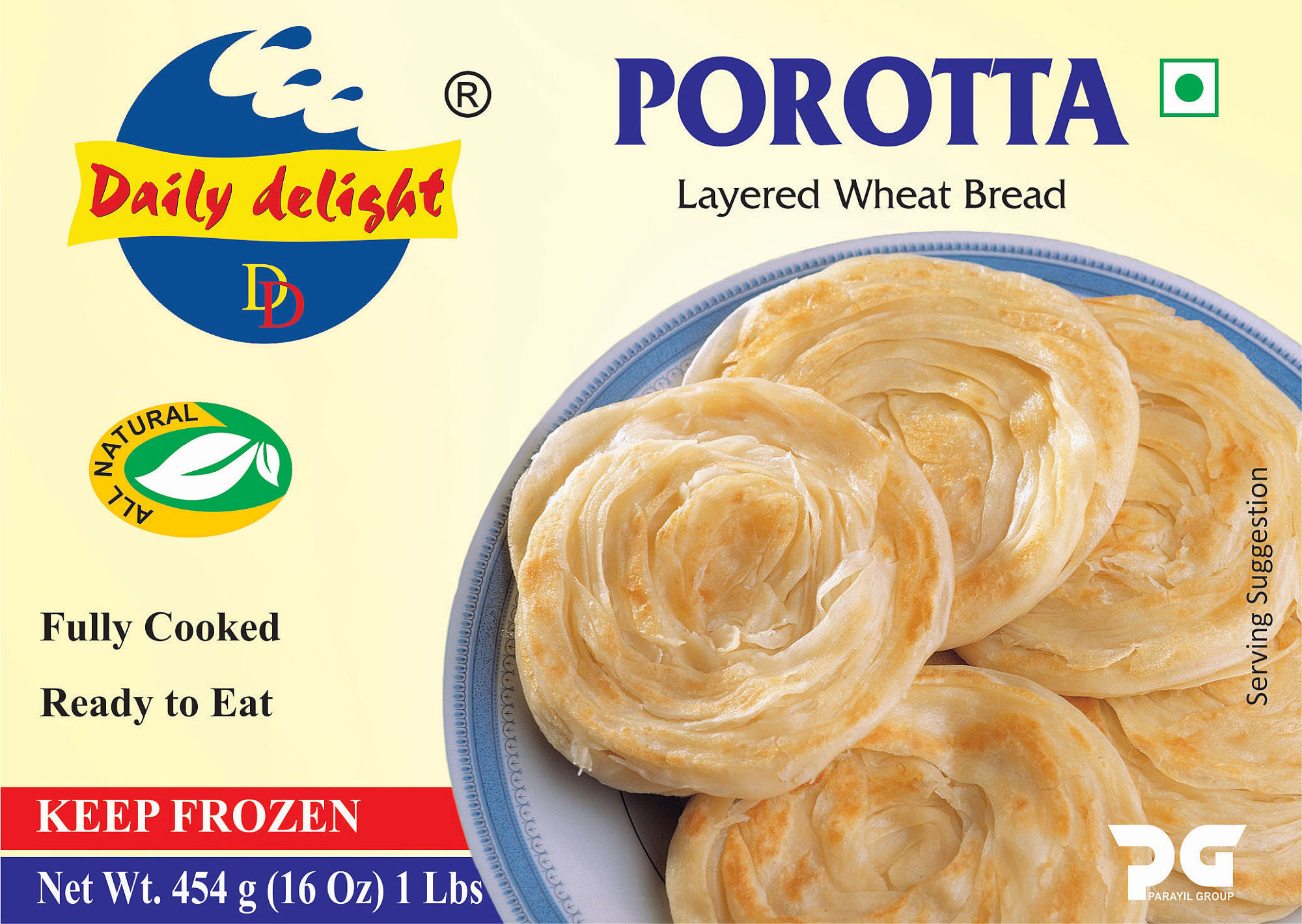 Buy Online Daily Delight Porotta (16 OZ - 454 GM) | NJ USA.