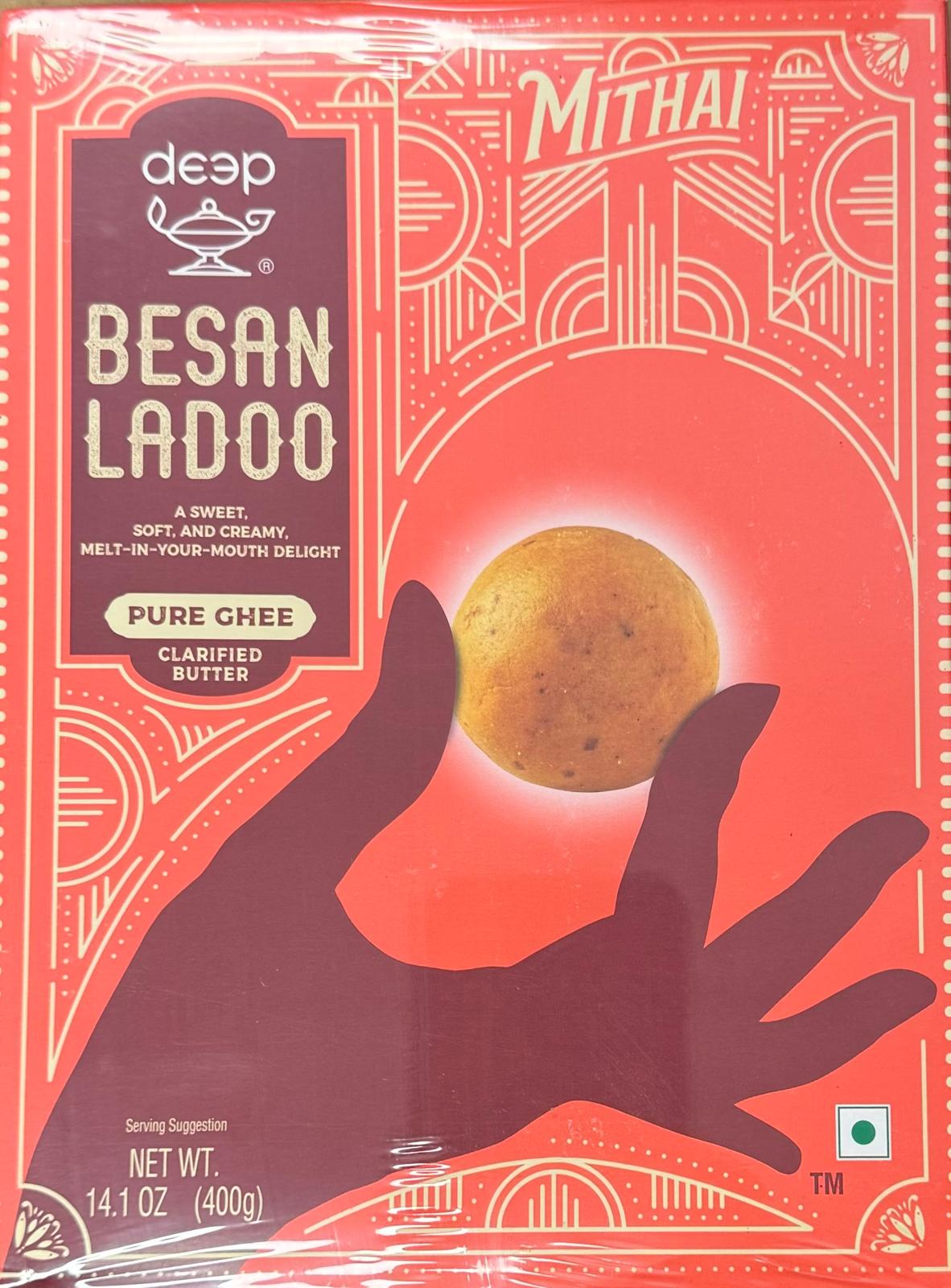 Buy Online Deep Besan Ladoo - 14 OZ (400 GM) | NY USA.