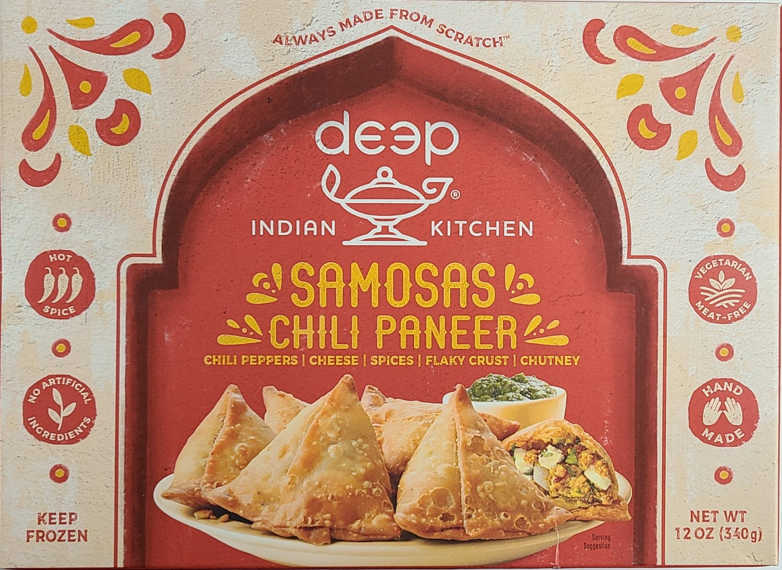 Buy Online Deep Dish Chili Paneer Samosas | NY USA.