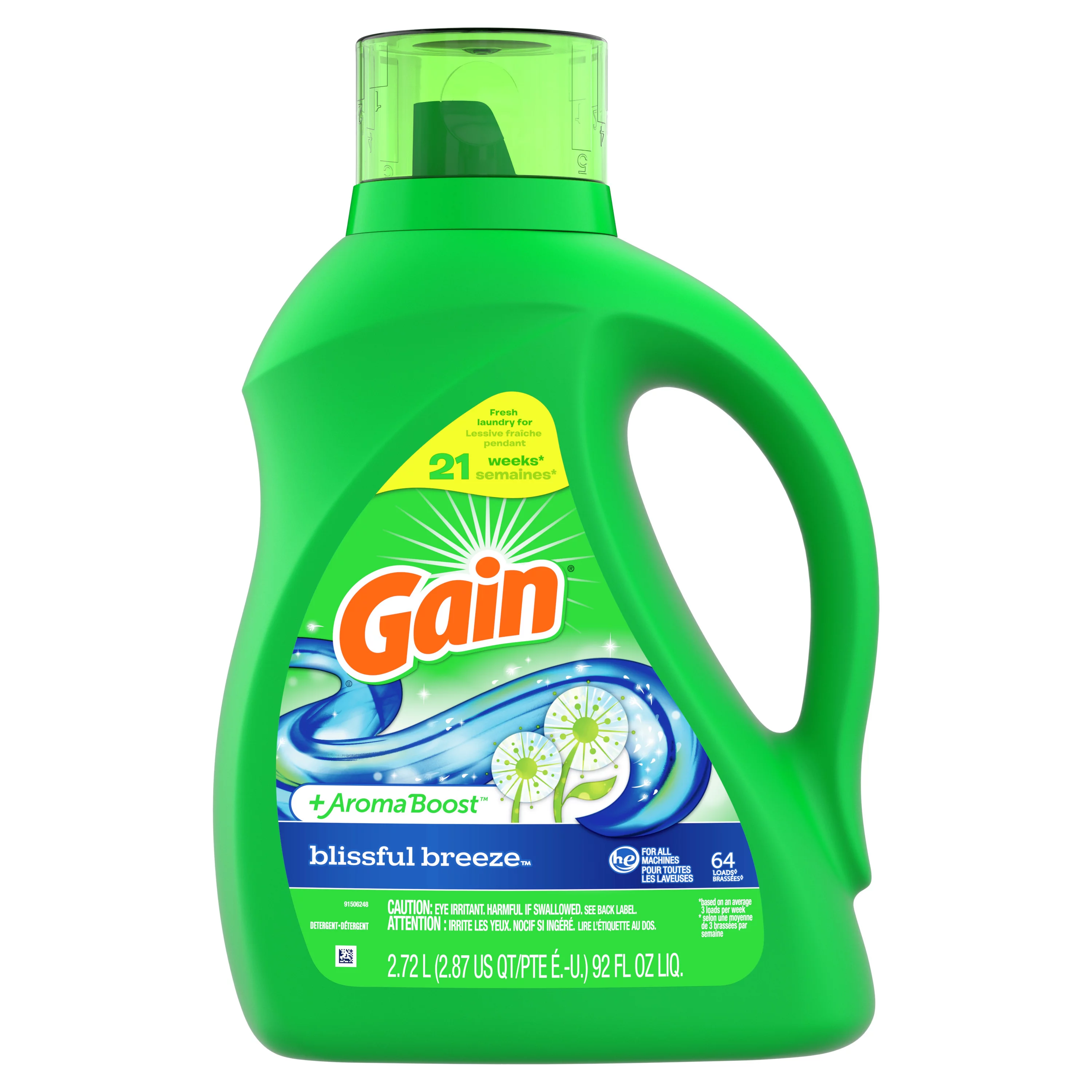 Buy Online Gain + Aroma Boost Liquid Laundry Detergent, Blissful Breeze ...