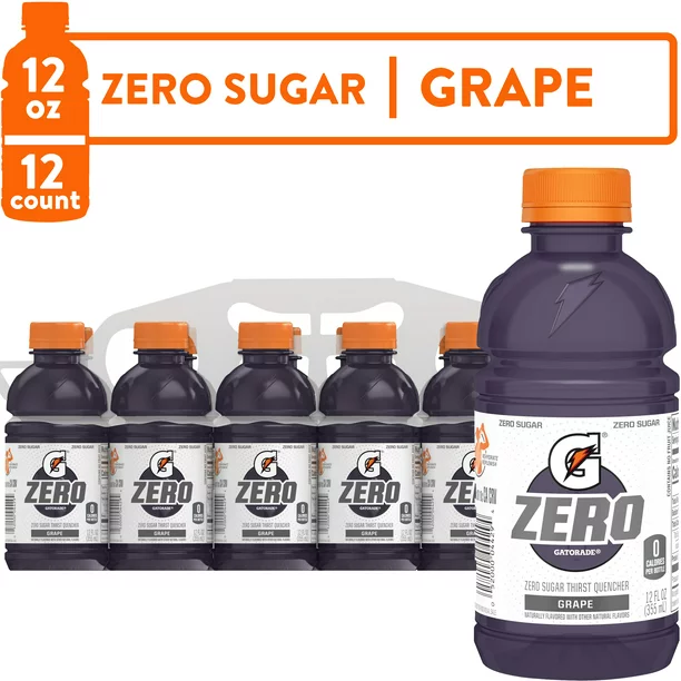 Buy Online Gatorade G Zero Sugar Grape Thirst Quencher Sports Drink, 12 ...