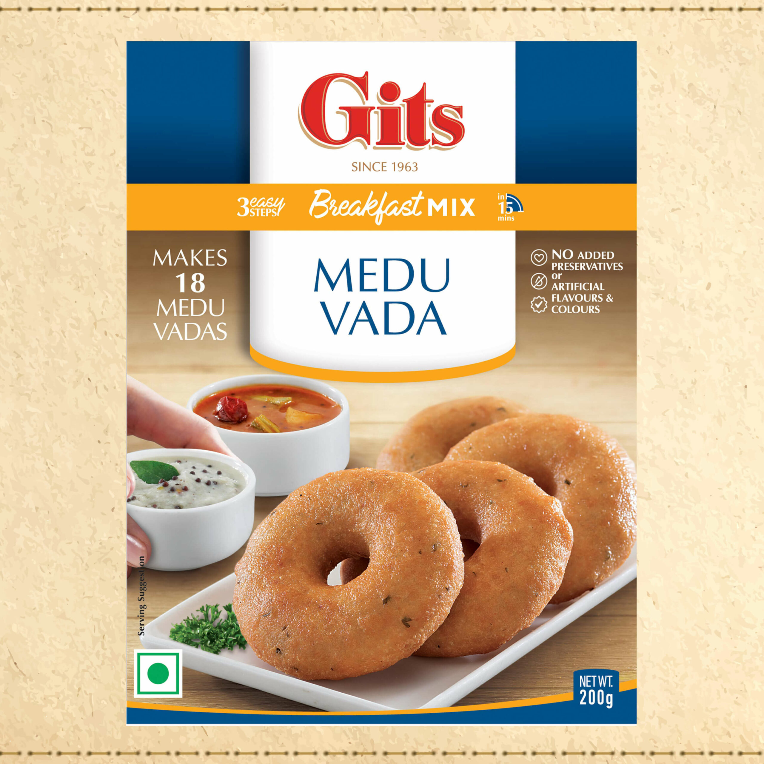 Buy Online Gits Medu Vada Mix - 7 OZ (200 GM) | NJ USA.