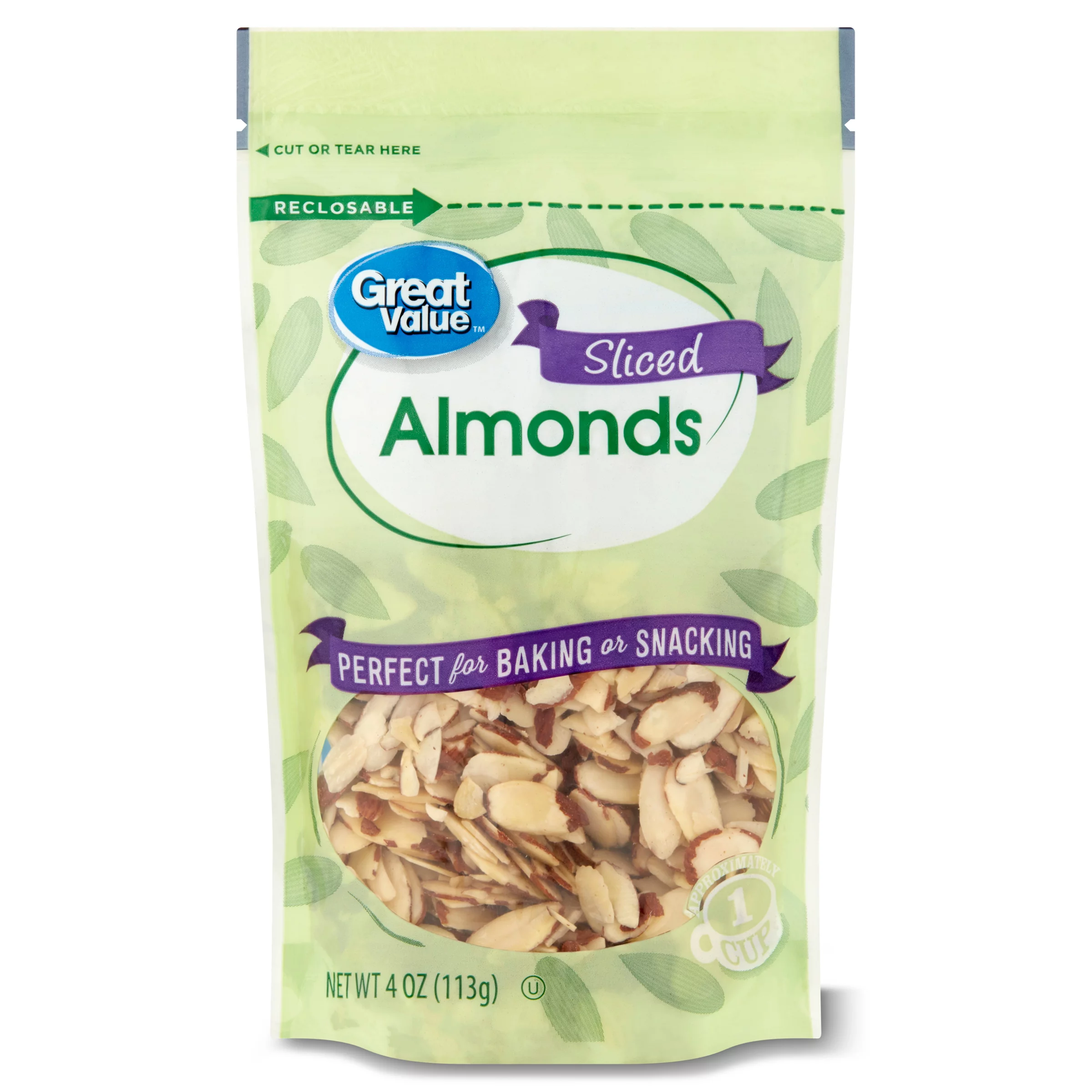 Buy Online Great Value Sliced Almonds, 4 oz | NJ USA.