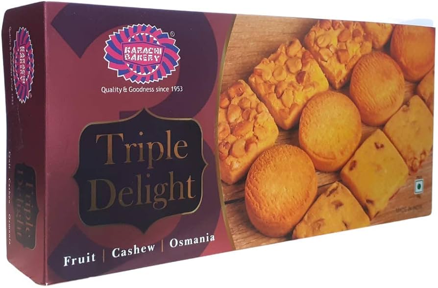 Buy Online Karachi Bakery Triple Delight (Fruit+Cashew+Osmania) - 21.16 ...