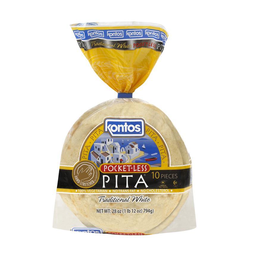 Buy Online Kontos Pita Bread (White) - 10 Pack | NJ USA.