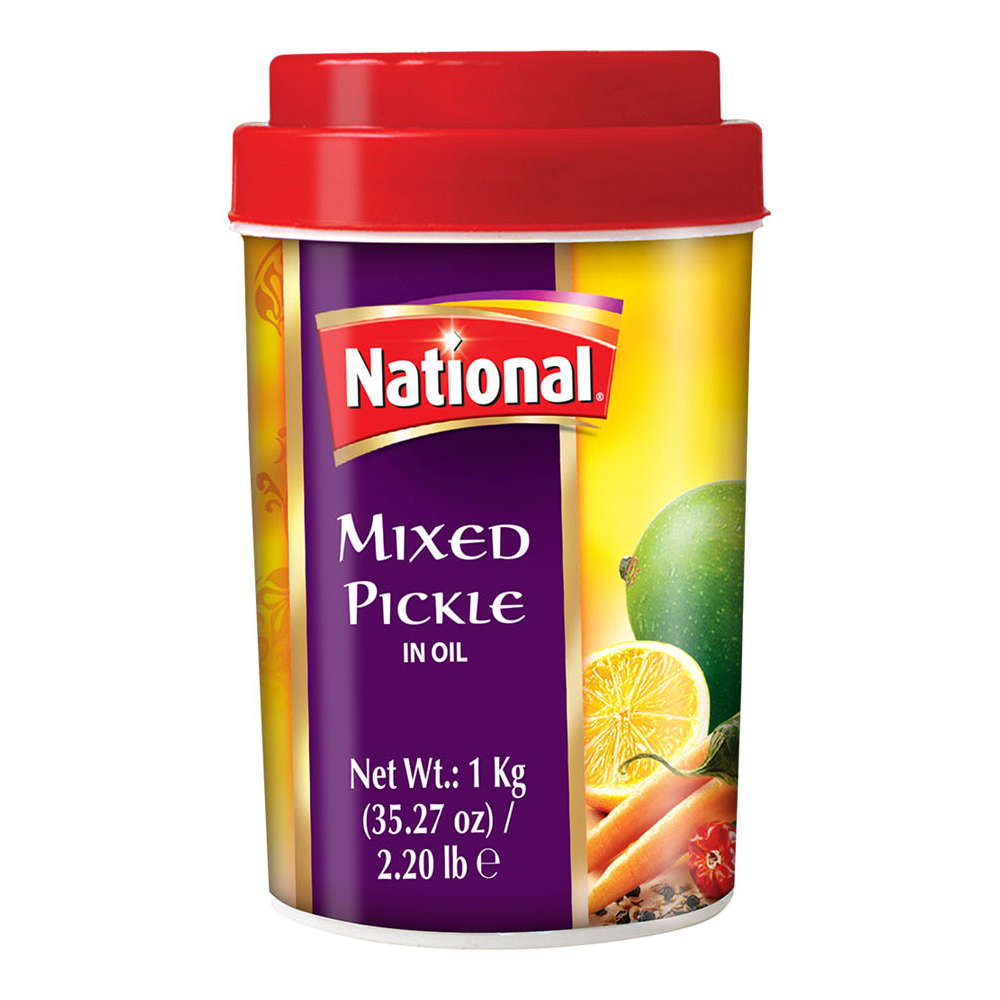 Buy Online National Mixed Pickle (In Oil) - 1 Kg (2.2 Lb) | NY USA.