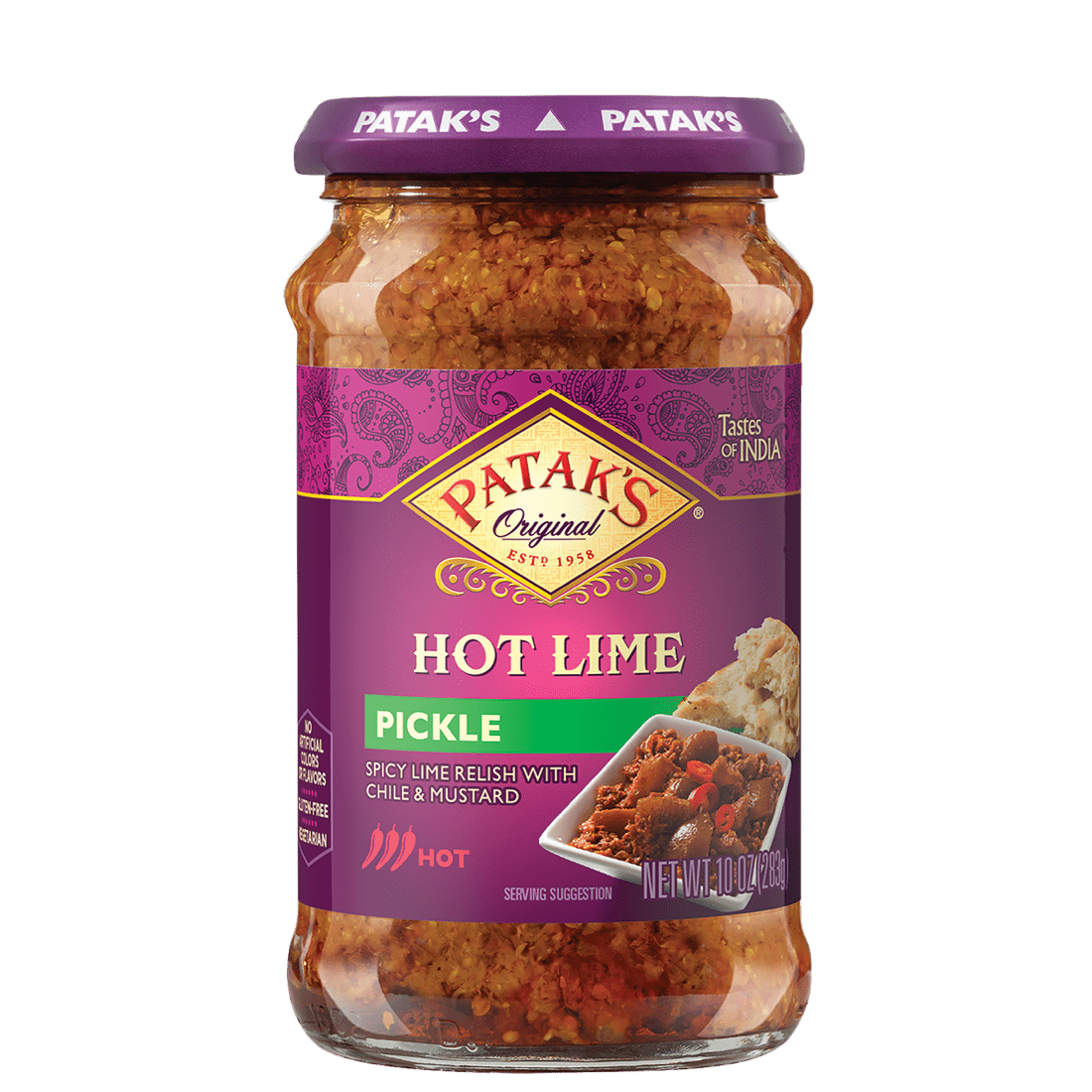 Buy Online Patak'S Lime Pickle (HOT) - 10 OZ | NY USA.