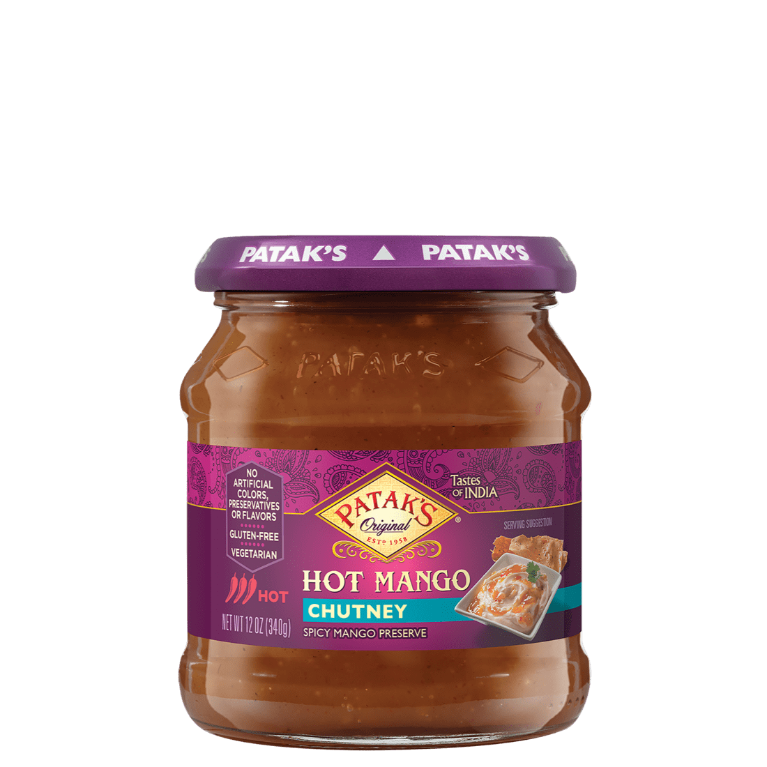 Buy Online Patak'S Mango Chutney (HOT) - 12 OZ | NJ USA.