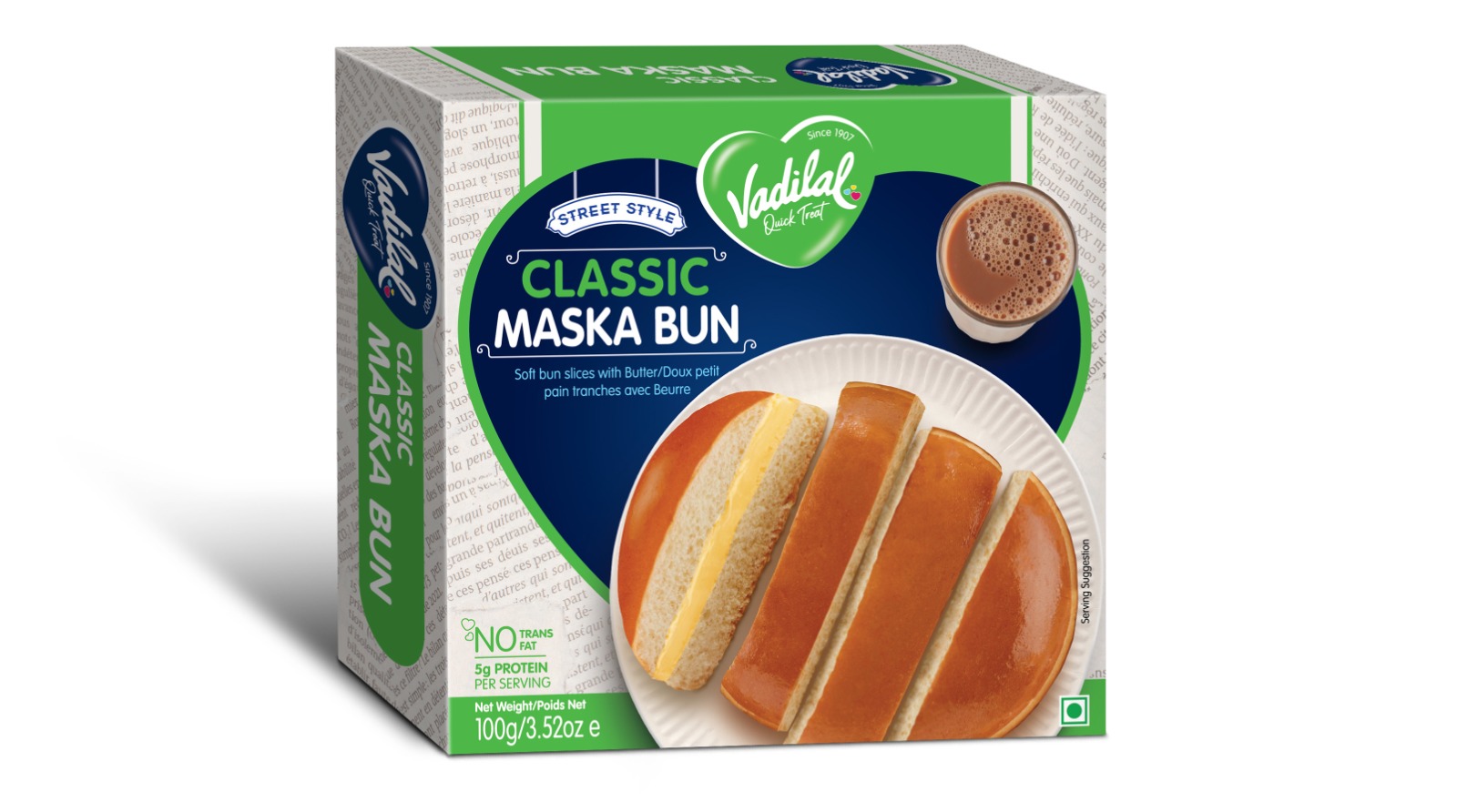 Buy Online Vadilal Classic Maska Bun - 100 GM | NJ USA.