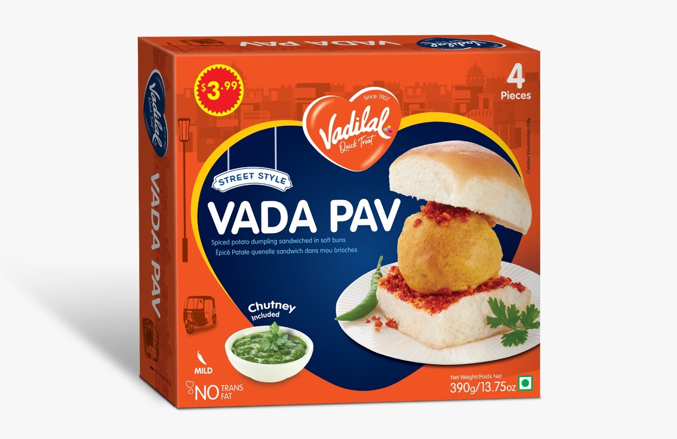Buy Online Vadilal Vada Pav (4 Pcs) | NY USA.