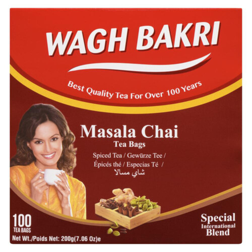 Buy Online Wagh Bakri Tea Bags - Masala (100 Bags) | NJ USA.