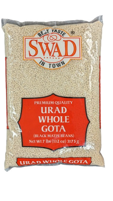 Buy Online Swad Urad Whole Gota (White) - 7 Lb | NY USA.